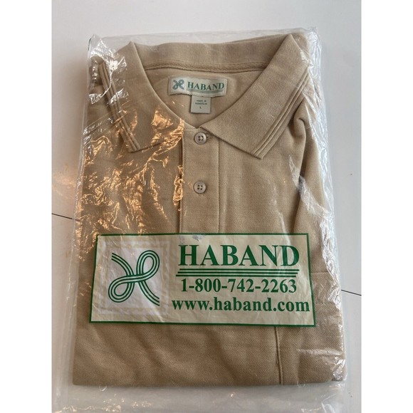 Haband | Shirts | Vintage Haband Retro Tan Short Sleeve Polo Shirt New ...